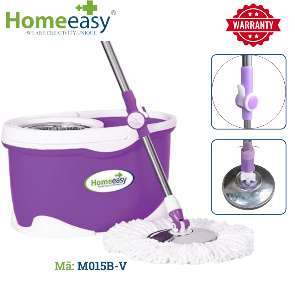 Bộ Lau Xoay 360 Độ Big Mop - Homeeasy | M015B-V | Đi kèm 2 bông lau ...