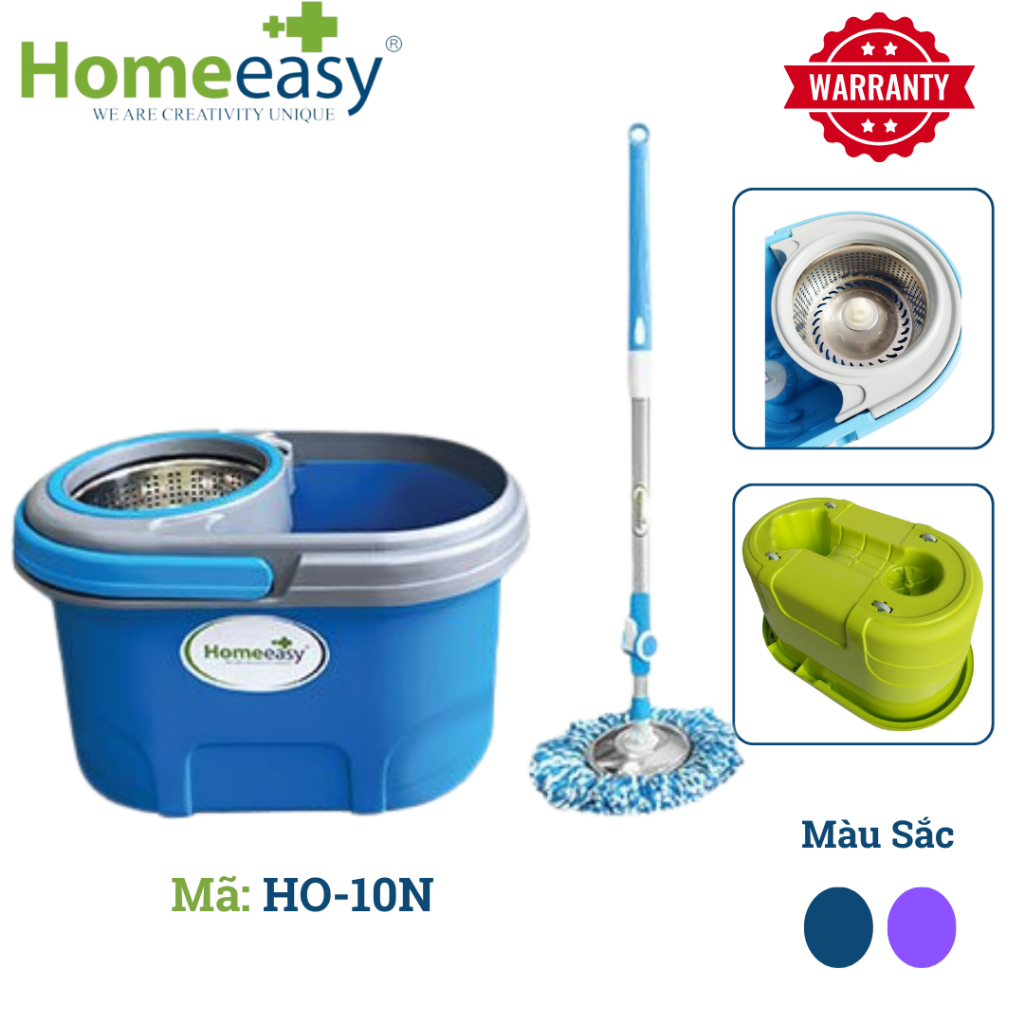 Bộ Lau Nhà Xoay 360 Độ Iron Man - Homeeasy | HO-10N | Đi kèm 2 bông lau ...