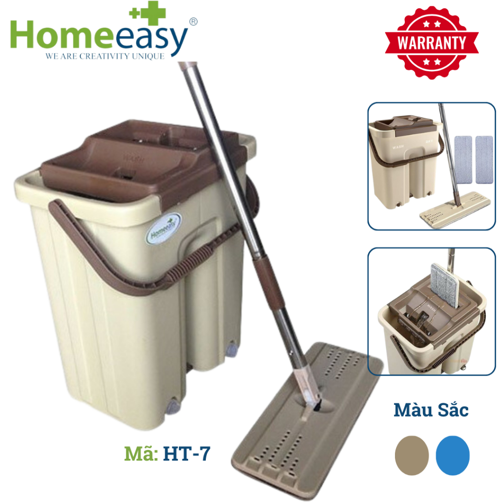Bộ Lau Bẹ 2 Ngăn - Homeeasy | HT7 | Đi kèm 2 móp lau, Bộ lau nhà tiện ...
