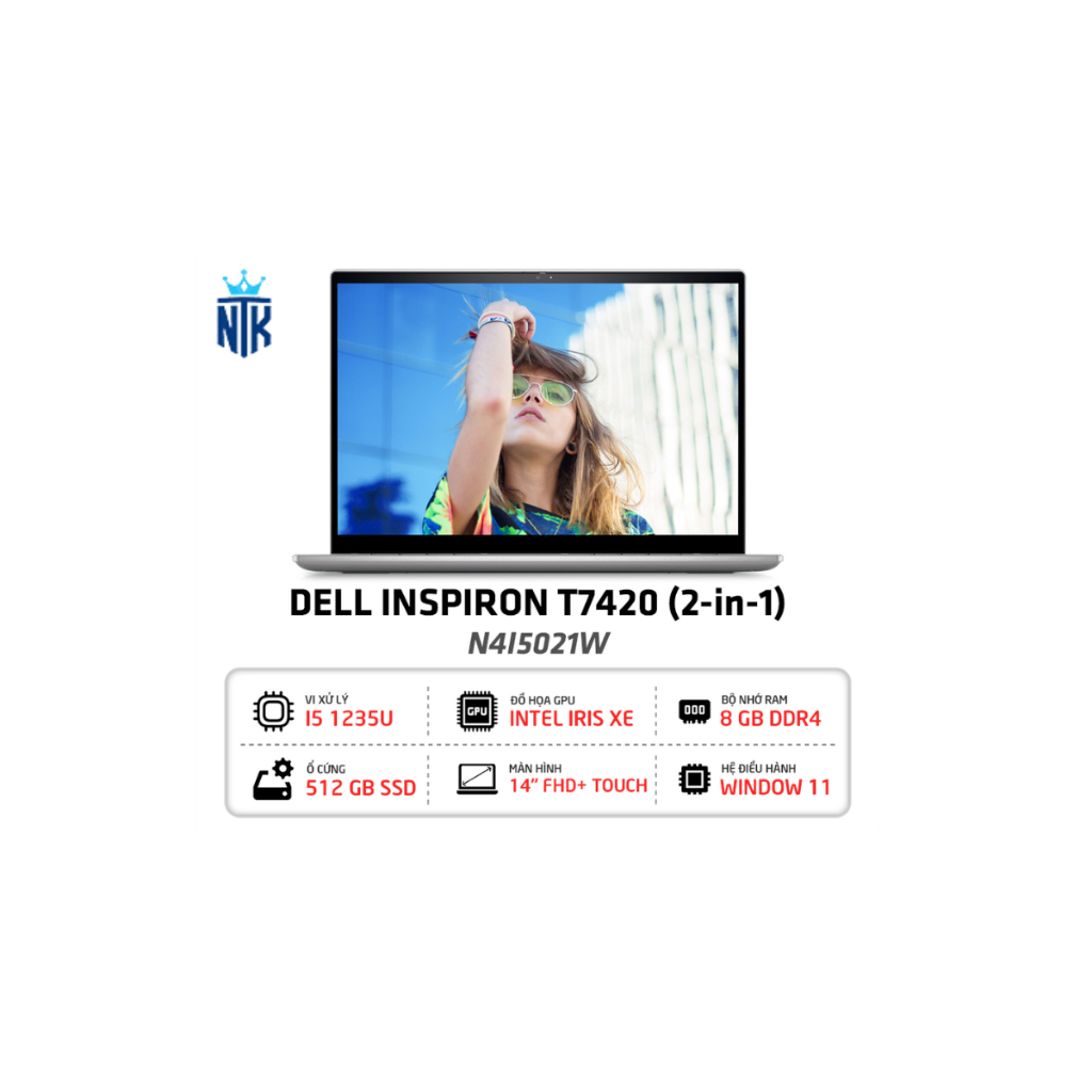 Laptop Dell Inspiron T7420 N4I5021W | 2-in-1 | i5-1235U | 8GB | 512GB ...