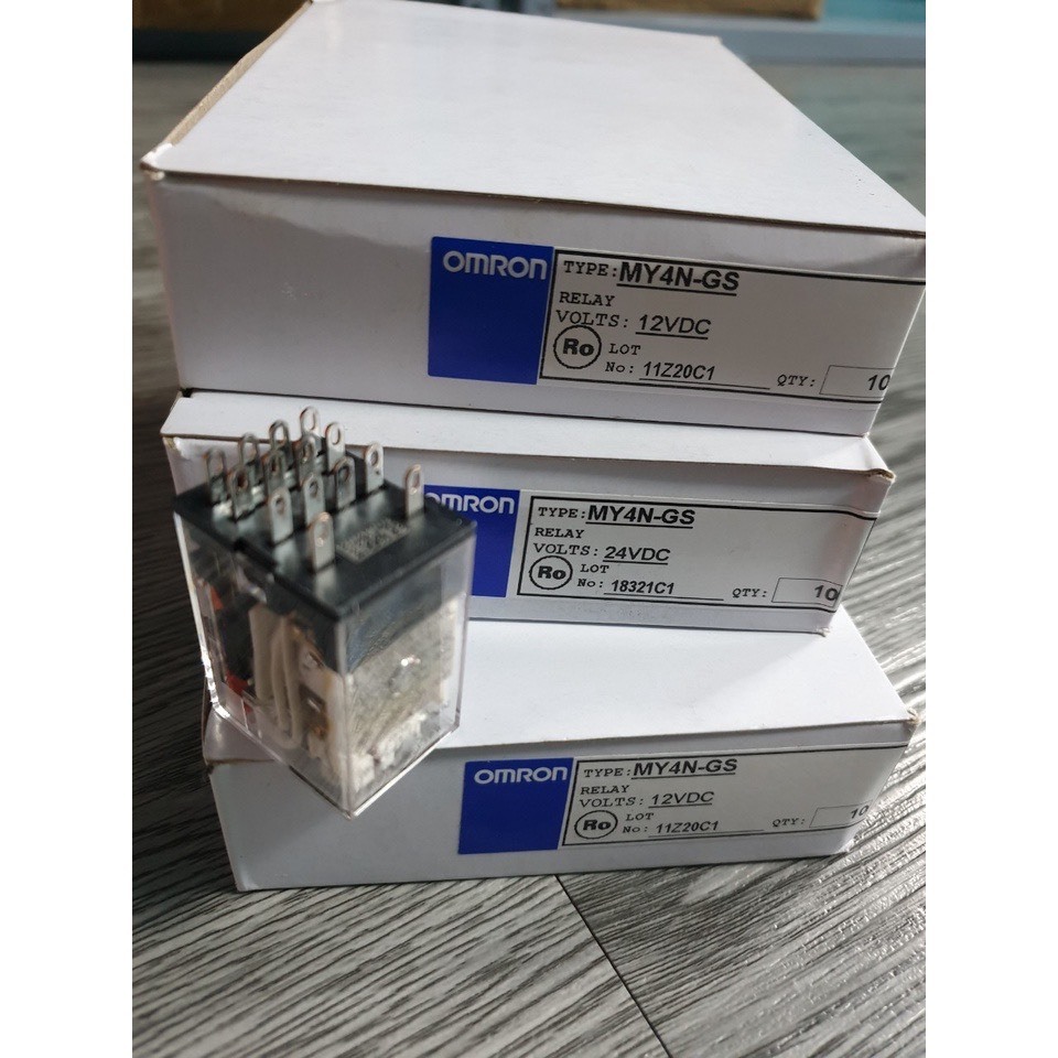 Role trung gian 14 chân MY4N-GS OMRON điện áp 12v 24v 220v | Shopee ...