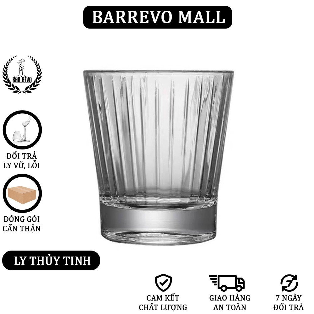 Ly Rock Sọc Bên Trong Kiểu Nhật - Japan Style Inner Stripes Rock Glass ...