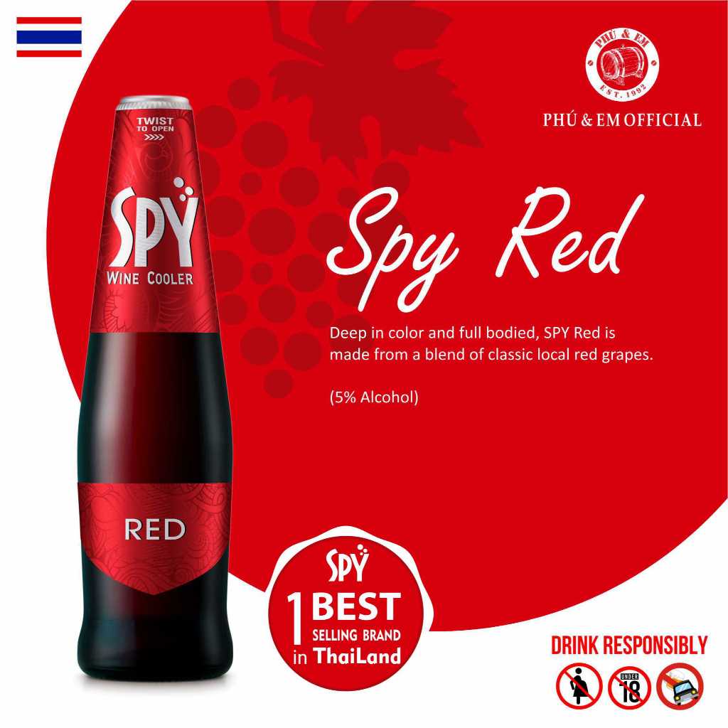 Rượu Trái Cây Thái Lan Spy Red Nồng Độ 5% 275ml | Shopee Việt Nam