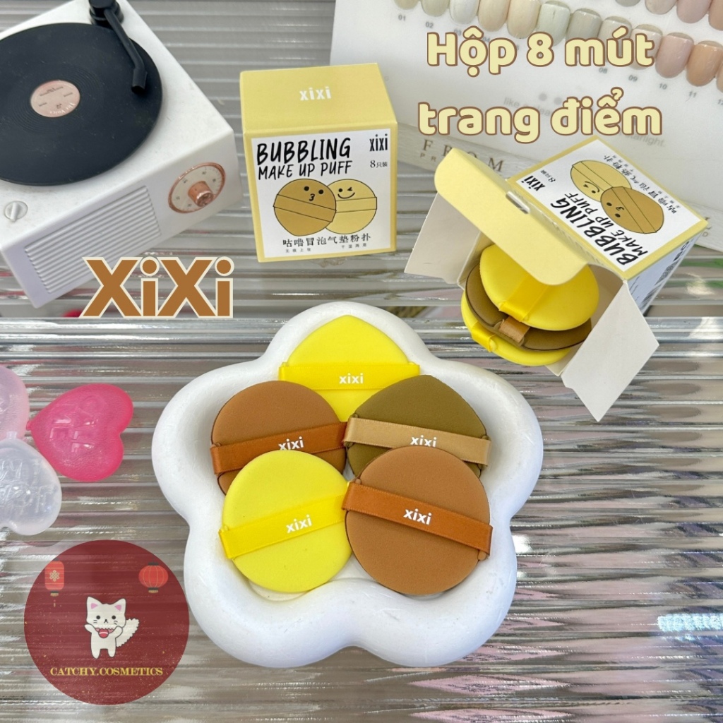 [XIXI] Hộp 8 Mút Giọt Nước XIXI Mặt Cười Bubbling Make Up Puff (GJ-46 ...