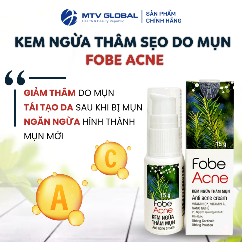 Date T3/2025 | Kem Mờ Thâm Sẹo Do Mụn Fobe Acne Tuýp 15g | Shopee Việt Nam