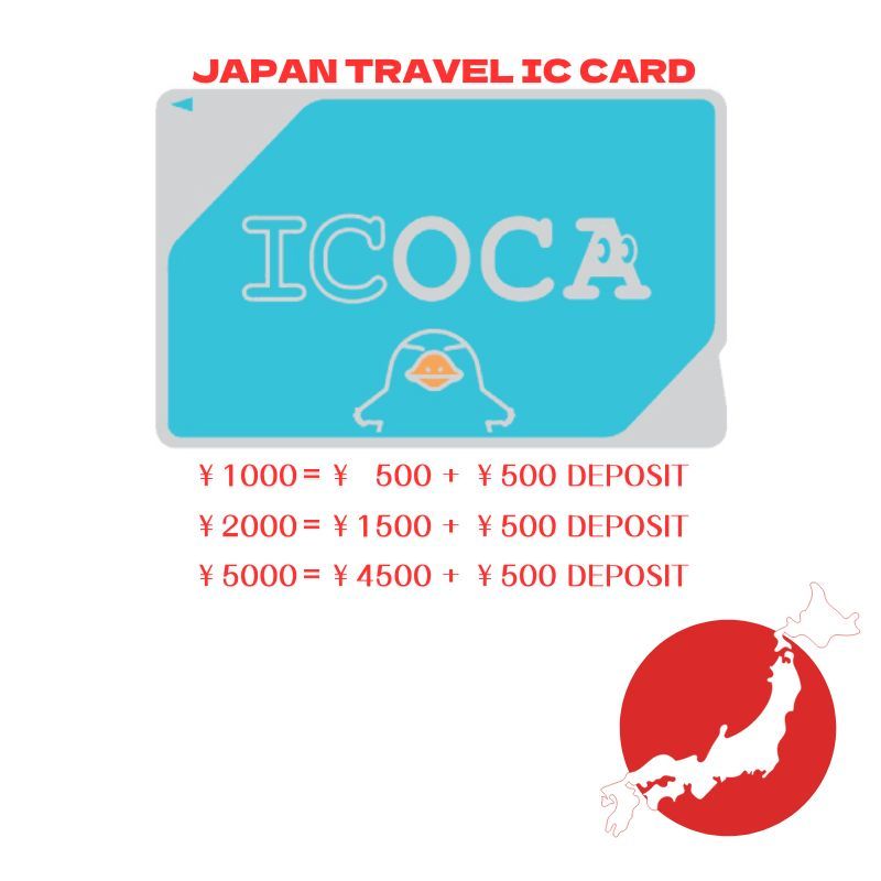 ICOCA IC Card for Japan Transportation Train Bus (Same as Suica card) (Direct from Japan ...