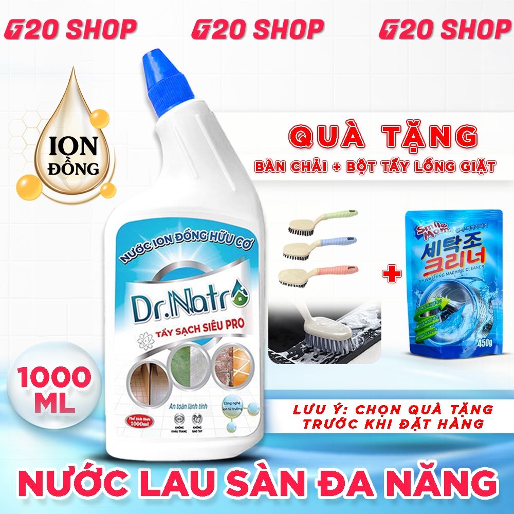 Nước Ion Đồng Hữu Cơ Dr.natro 1000ml Tẩy sạch tường gạch ron gạch cặn ...
