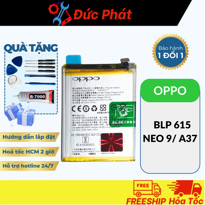 Pin OPPO NEO 9/ A37 BLP 615/ (TẶNG KÈM KEO VÀ TOOLS SỬA) | Shopee Việt Nam
