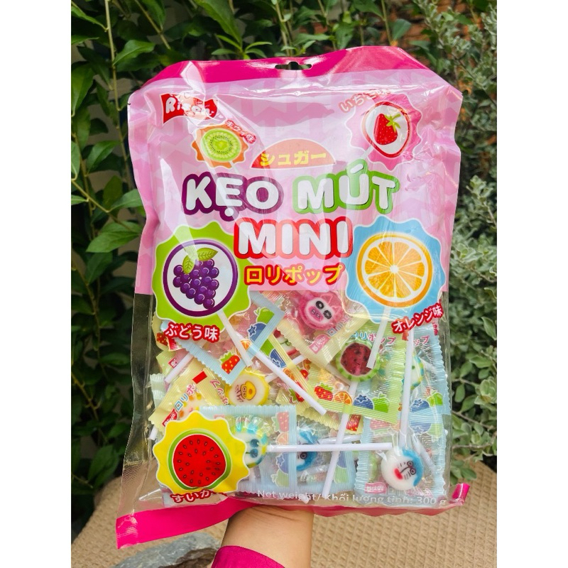 [GÓI 300GAM~50CÂY] Kẹo mút mini hình hoa quả/ hoạt hình nhiều mẫu RISEN ...