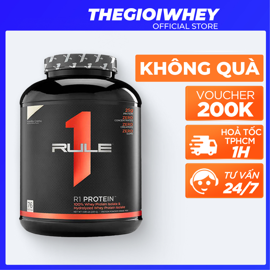 RULE1 PROTEIN 5 lbs (2kg3) Whey Protein Sữa Tăng Cơ Cho Người Tập Gym ...