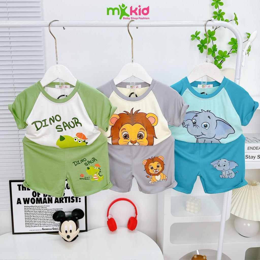 Quần áo trẻ em MK KID cho bé trai từ 8-30kg💖Bộ cộc tay thun lạnh cao ...