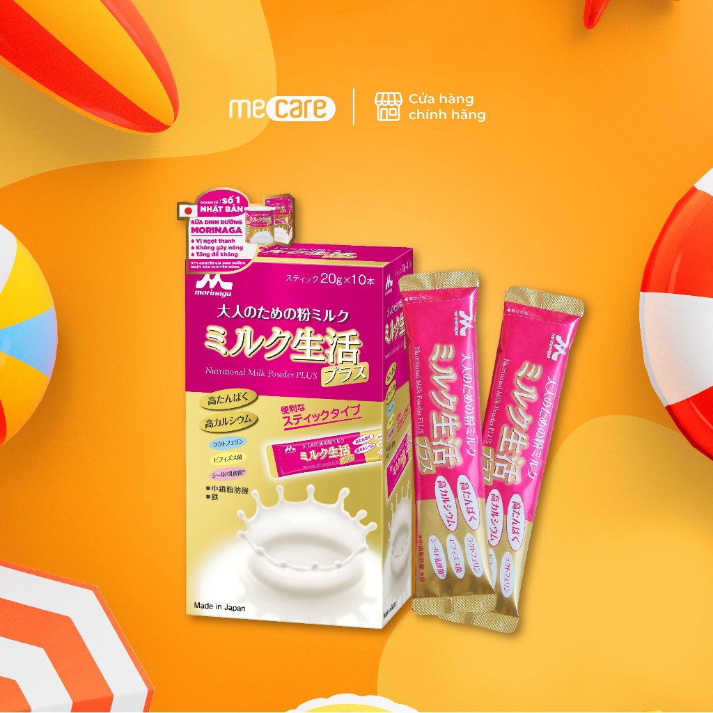Sữa Morinaga Nutritional Milk Powder PLUS Dạng Hộp 10 gói x 20g Tăng ...