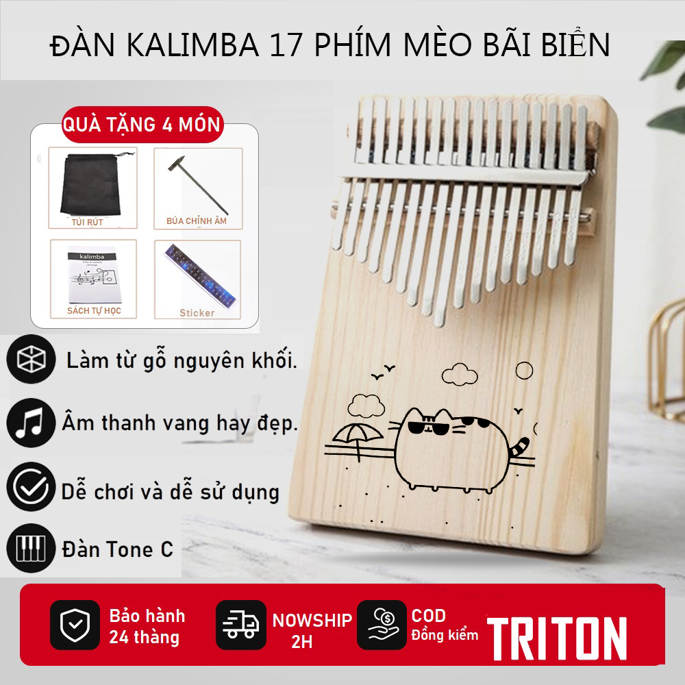 Đàn Kalimba TRITON PS17501 -17 Phím BST MÈO PUSHEEN SIÊU CUTE - Thump ...