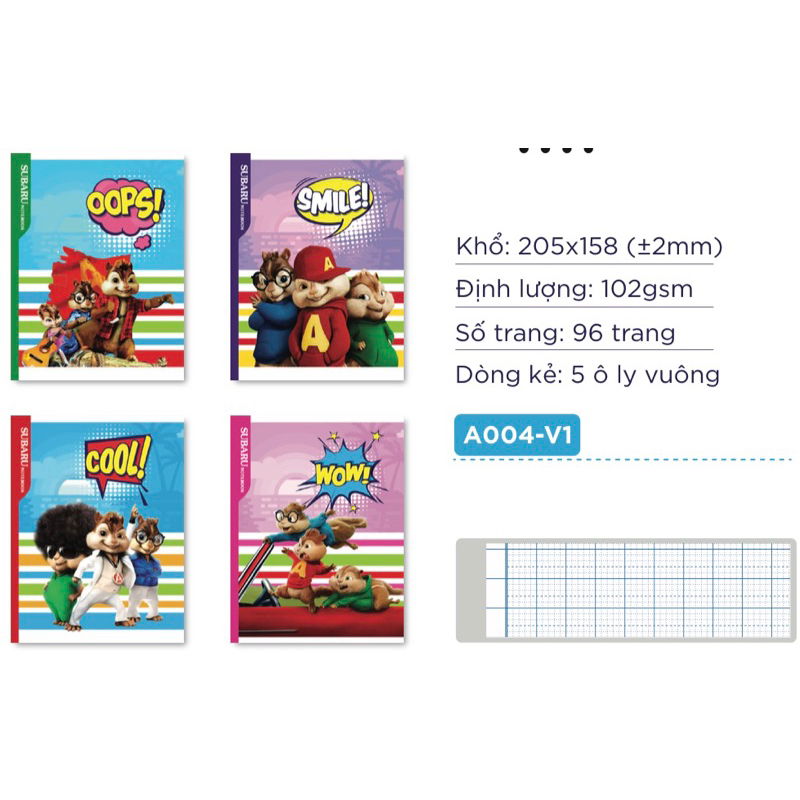 Tập Học Sinh 5 Ô Ly Vuông Kích Thước A5 20.5 x 15.8cm TOMI 257 | Shopee Việt Nam