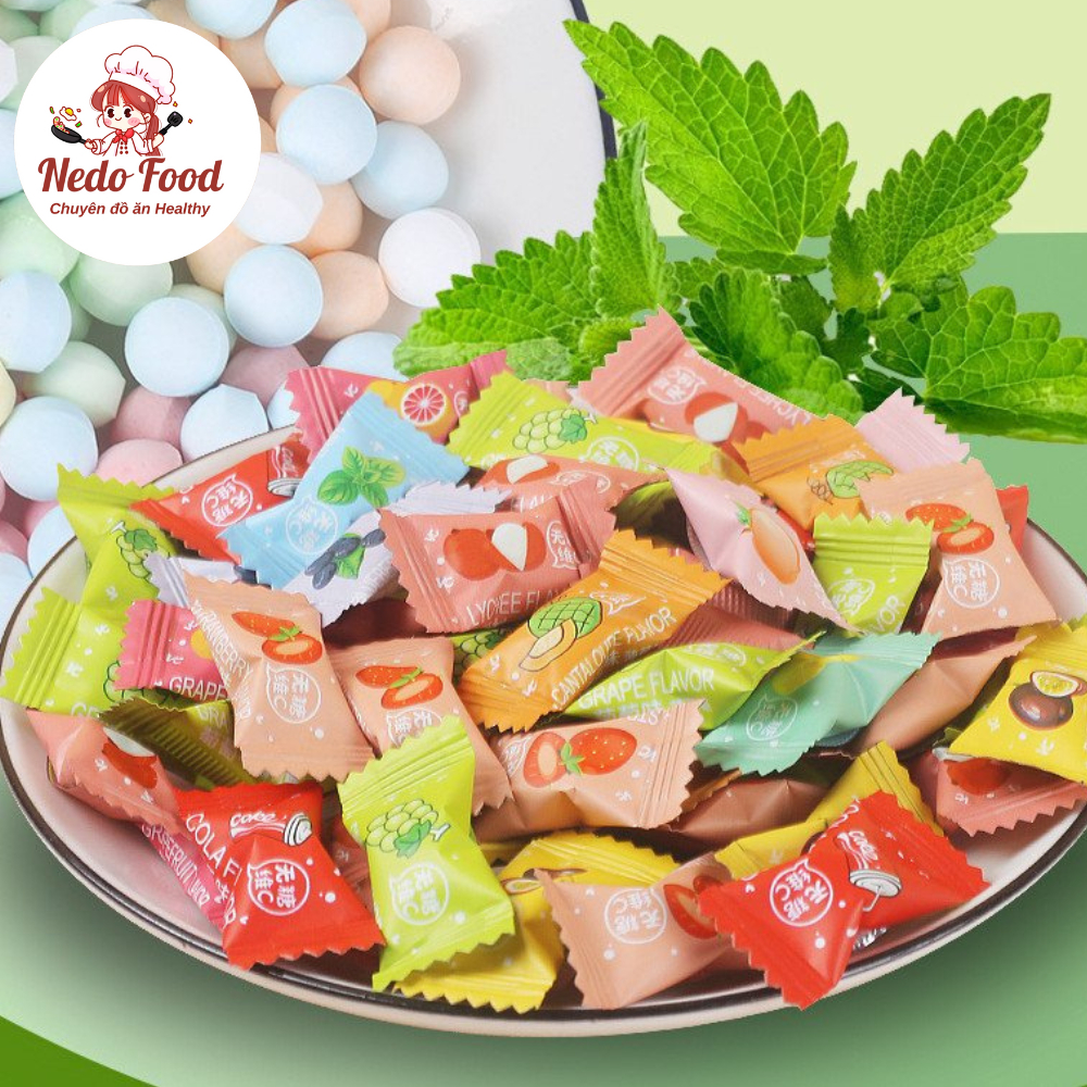 Kẹo Ngâm Hương Trái Cây Nedo Food Không Đường Bổ Sung Vitamin Kẹo Ngậm ...