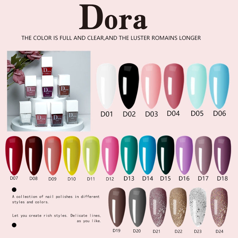 Sơn gel 24 màu tùy chọn Dora Sơn móng tay làm nail chất gel đậm đặc ...