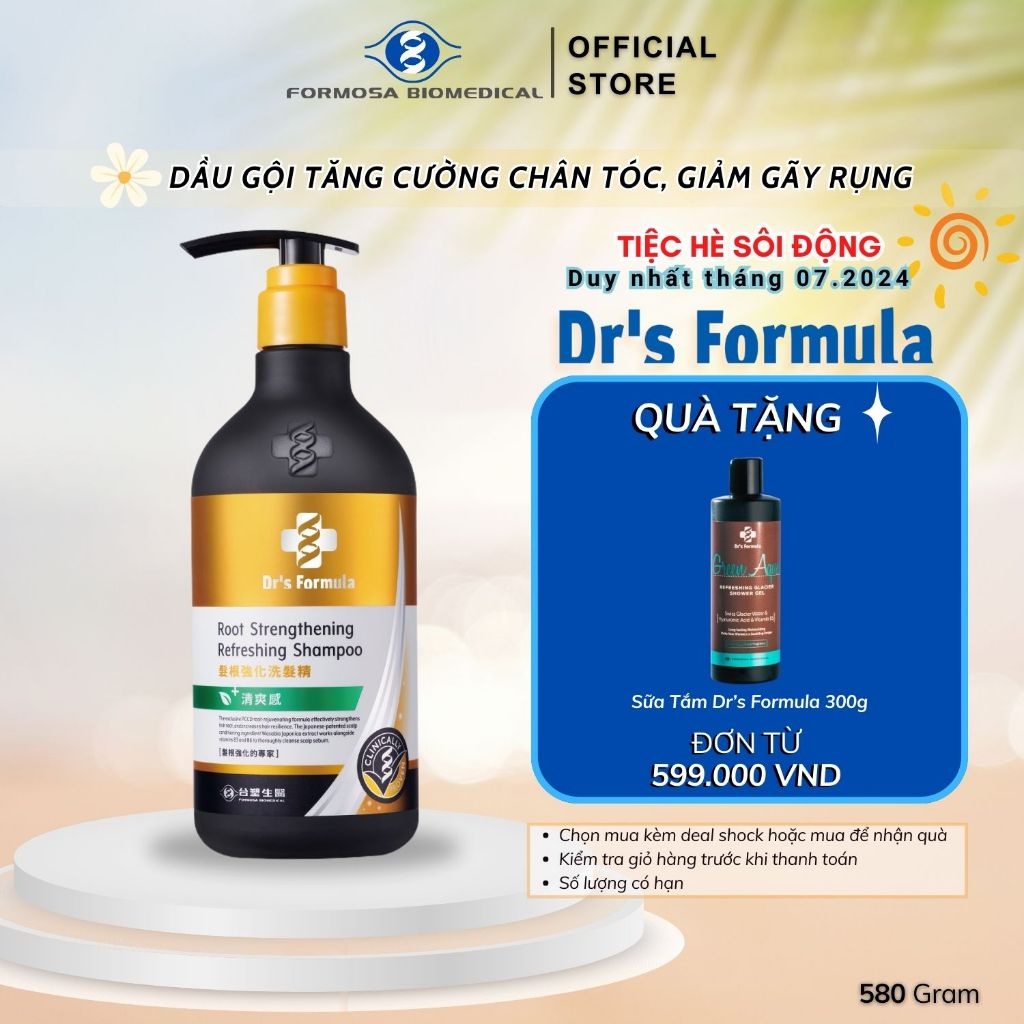 Dầu Gội Tăng Cường Chân Tóc Giảm Gãy Rụng Dr's Formula Root Strengthening Refreshing Shampoo ...