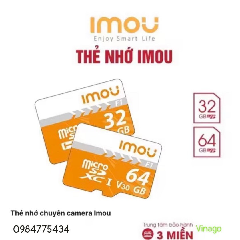 Thẻ Nhớ Chuyên Dụng Camera 64GB / 32GB Chính hãng Dành Cho Camera Imnou ...