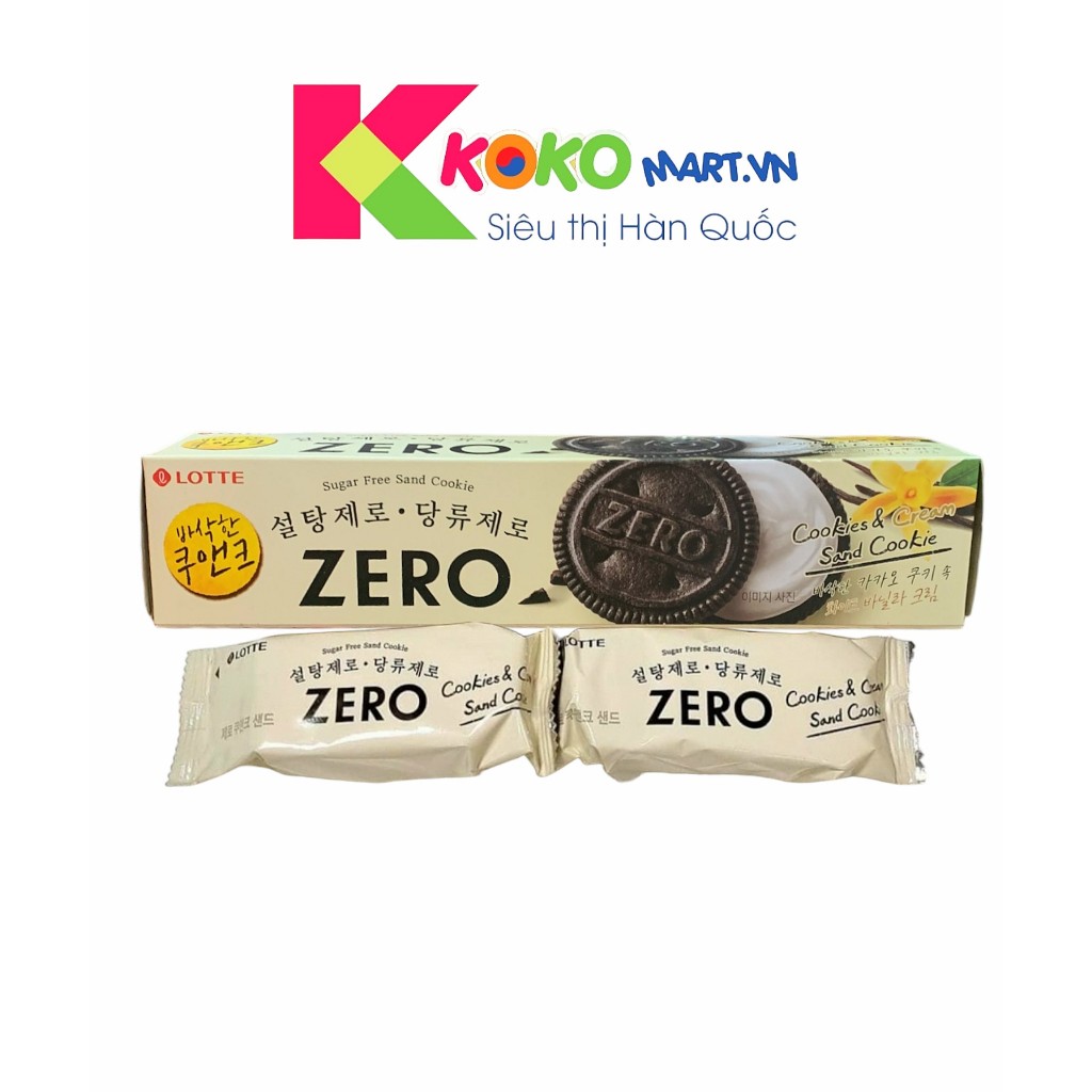Bánh Quy Zero Cookie Kem Free Sugar Lotte Hàn Quốc 96g | Shopee Việt Nam