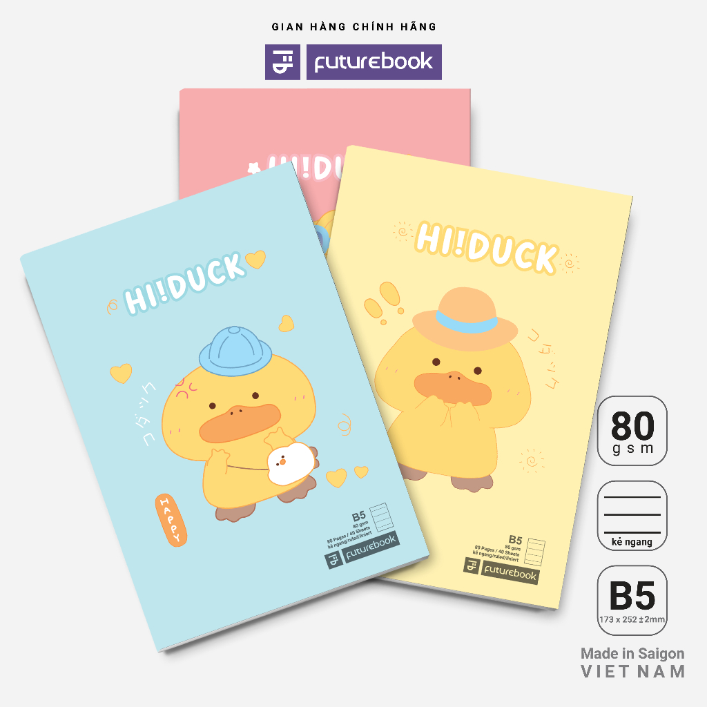 Vở Kẻ Ngang FUTUREBOOK HÀ NỘI 80/70gsm 80 trang HI DUCK\CANDY B5 ...