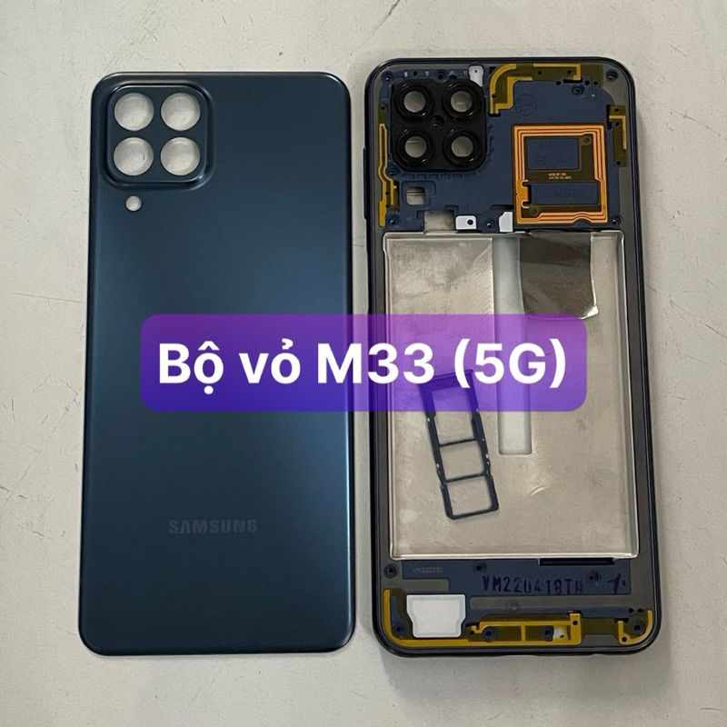 bộ vỏ samsung M33 ,kèm khay sim,phím,kính camera | Shopee Việt Nam
