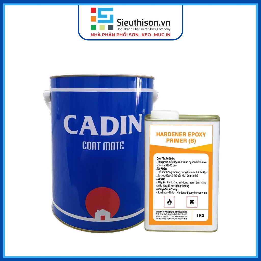 A213 - SƠN EPOXY CADIN CÁC MÀU DÀNH CHO BÊ TÔNG, KIM LOẠI - 5KG ...