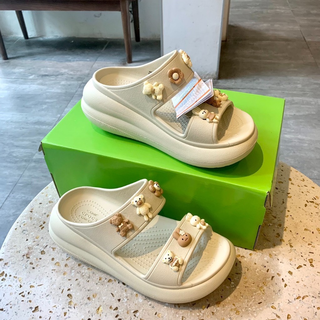 Dép Crocs 2 quai đế cao chuẩn Hãng [ Crocs 2 quai đế Cao ] | Shopee ...