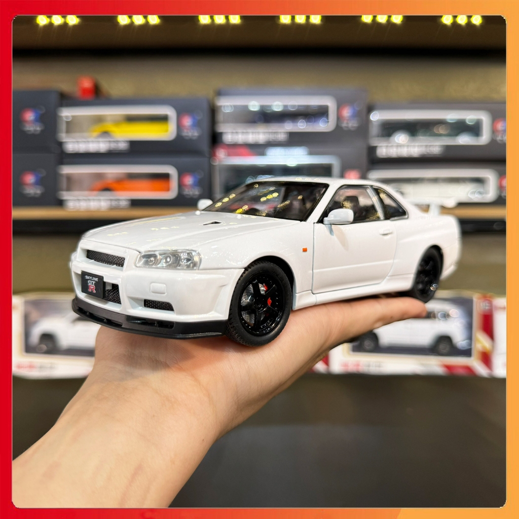 Mô hình xe Nissan Skyline GT-R R34 tỉ lệ 1:24 Jinlifang | Shopee Việt Nam