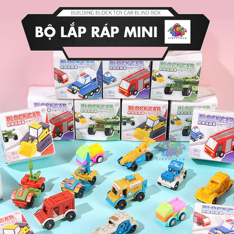Bộ lắp ráp xe, lắp ráp khủng long mini cho bé tự lắp ráp | Shopee Việt Nam