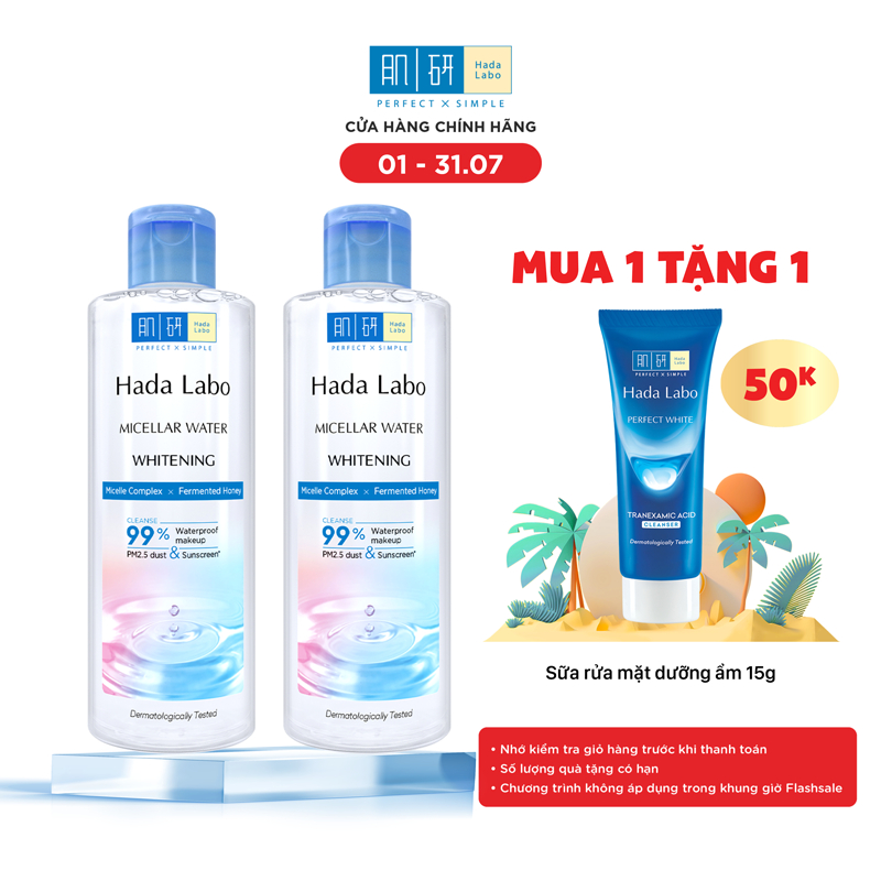 [VB] Combo 2 Nước tẩy trang sạch sâu dưỡng trắng Hada Labo Micellar ...