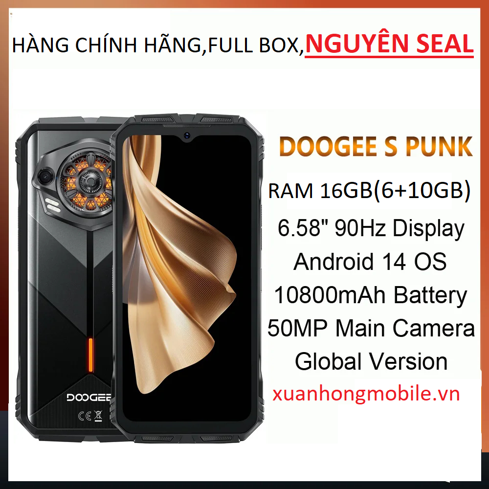 Điện thoại thông minh chắc chắn DOOGEE S PUNK(RAM 16GB (6GB + RAM ảo ...