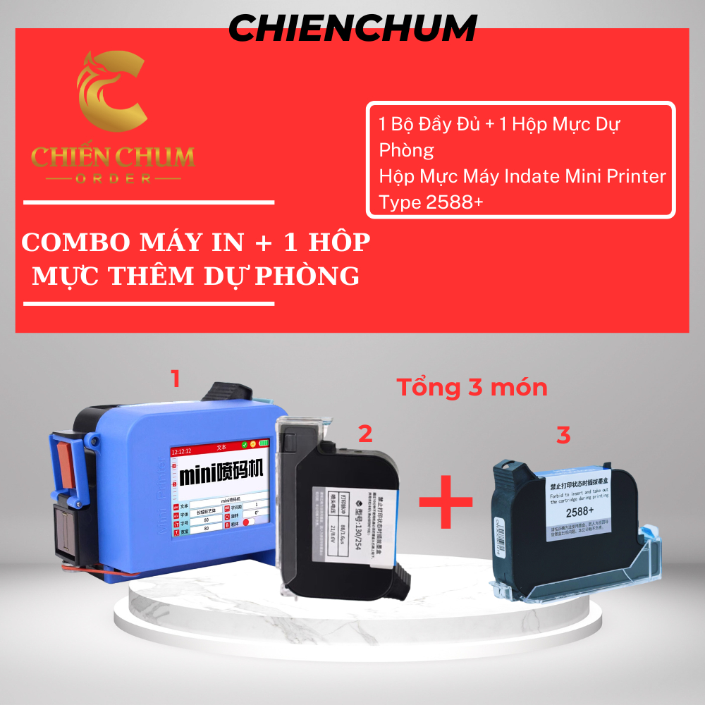 Máy In Date Mini, Combo Máy In NSX/HSD Kèm Hộp Mực, Máy Indate Mini Cầm ...