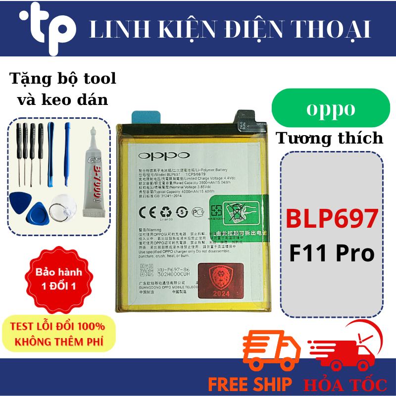 Pin Oppo ~BLP697~ F11 Pro (tặng bộ sửa và keo dán b7000) | Shopee Việt Nam
