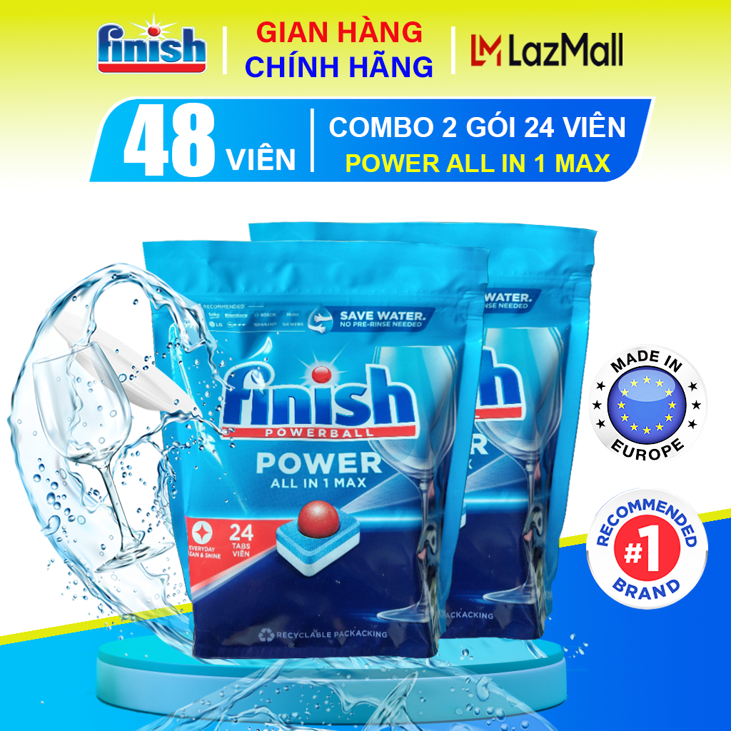 Viên Rửa Bát Finish Power Essential Hộp 100 Viên Chính Hãng Viên Rửa ...