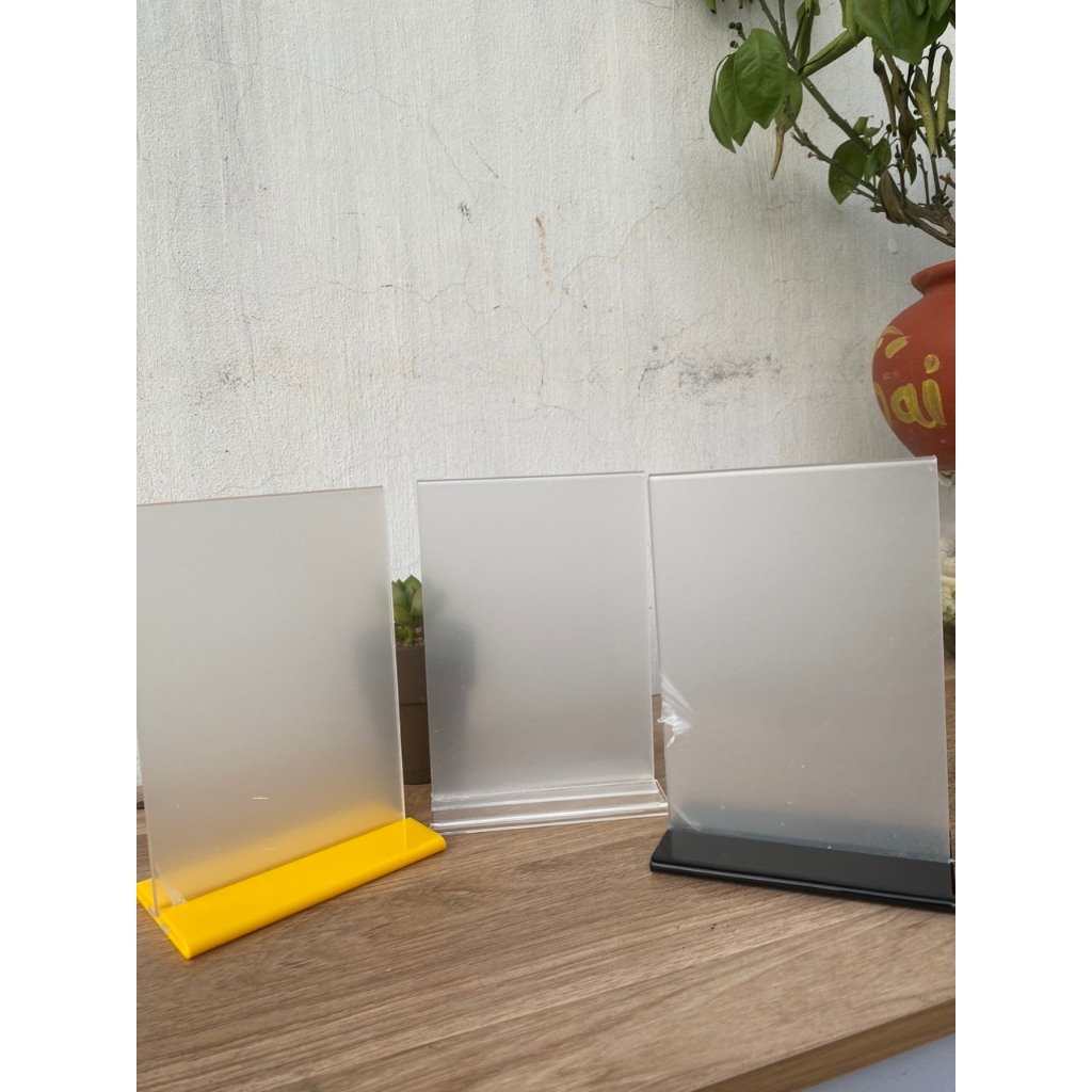 Standee , Bảng menu mica A4, A5, A6 để bàn, Mica trong suốt, dầy chắc ...