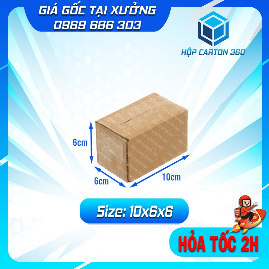 10x6x6 Hộp carton đóng hàng | Shopee Việt Nam