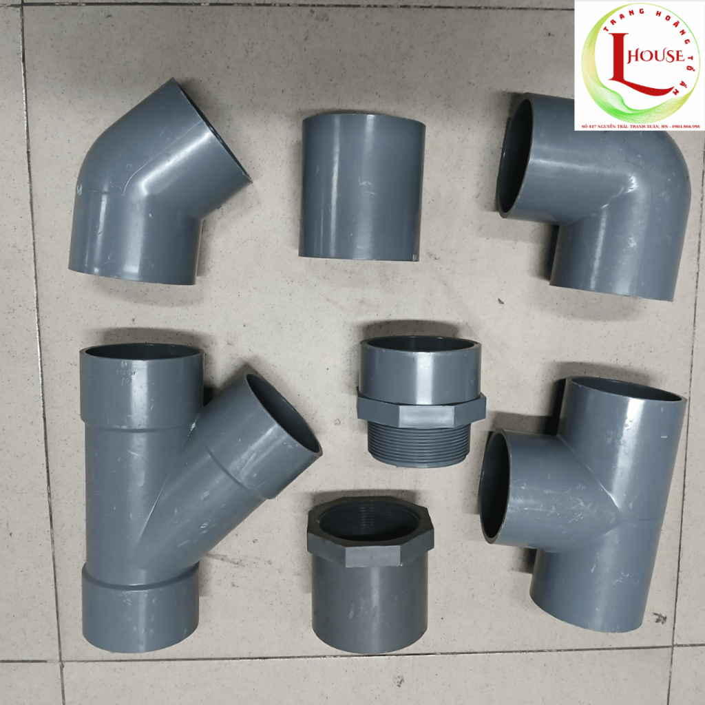 Phụ kiện ống nhựa PVC D110 Tiền Phong (Cút, Chếch, Tê, Măng sông, Ren Trong, Ren Ngoài) L-House ...