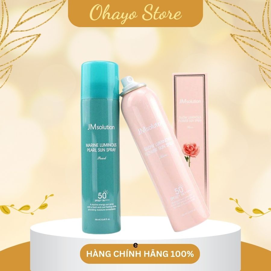 Xịt Chống Nắng JM Solution Marine Luminous Pearl Sun Spray SPF50+PA++++180ml Ohayostore | Shopee ...