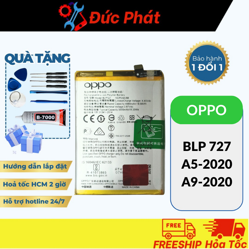 PIN OPPO - BLP 727/ A5-2020/ A9-2020 (TẶNG KÈM KEO VÀ TOOLS SỬA ...