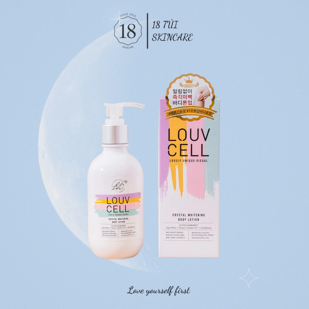 Kem dưỡng ẩm trắng da body Louv Cell Crystal Whitening Body Lotion ...