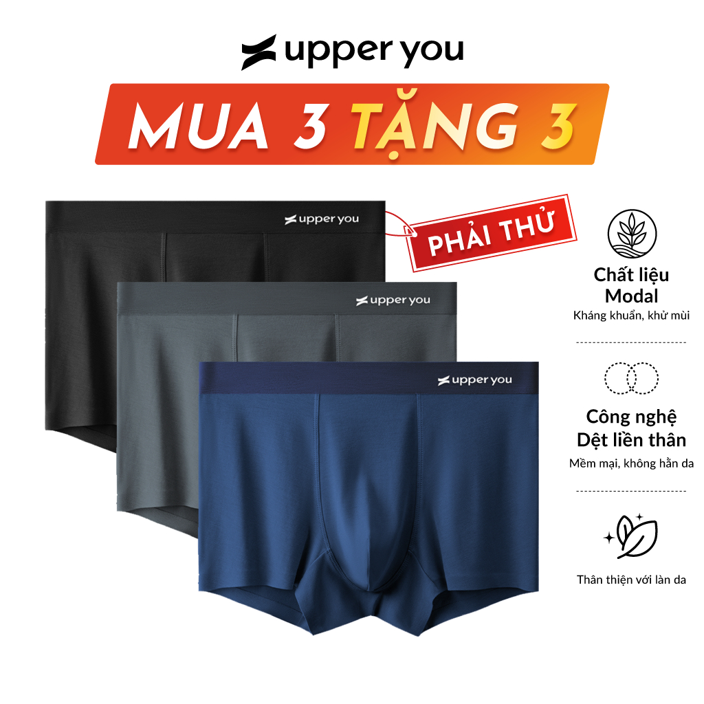 [Set 3] Quần Lót Nam Boxer PROMEN Kháng Khuẩn Modal Gỗ Sồi Cao Cấp ...