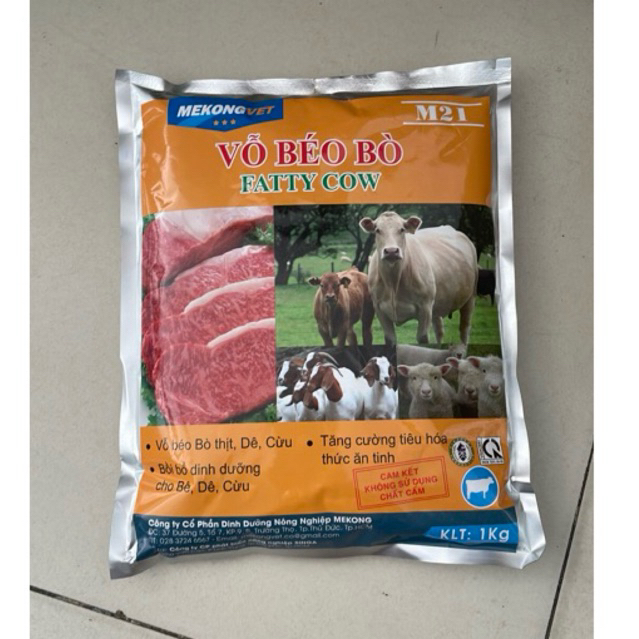 VỖ BÉO BÒ - M21 - FATTY COW (1kg) dinh dưỡng vỗ béo bò, Bê, Dê, Cừu ...