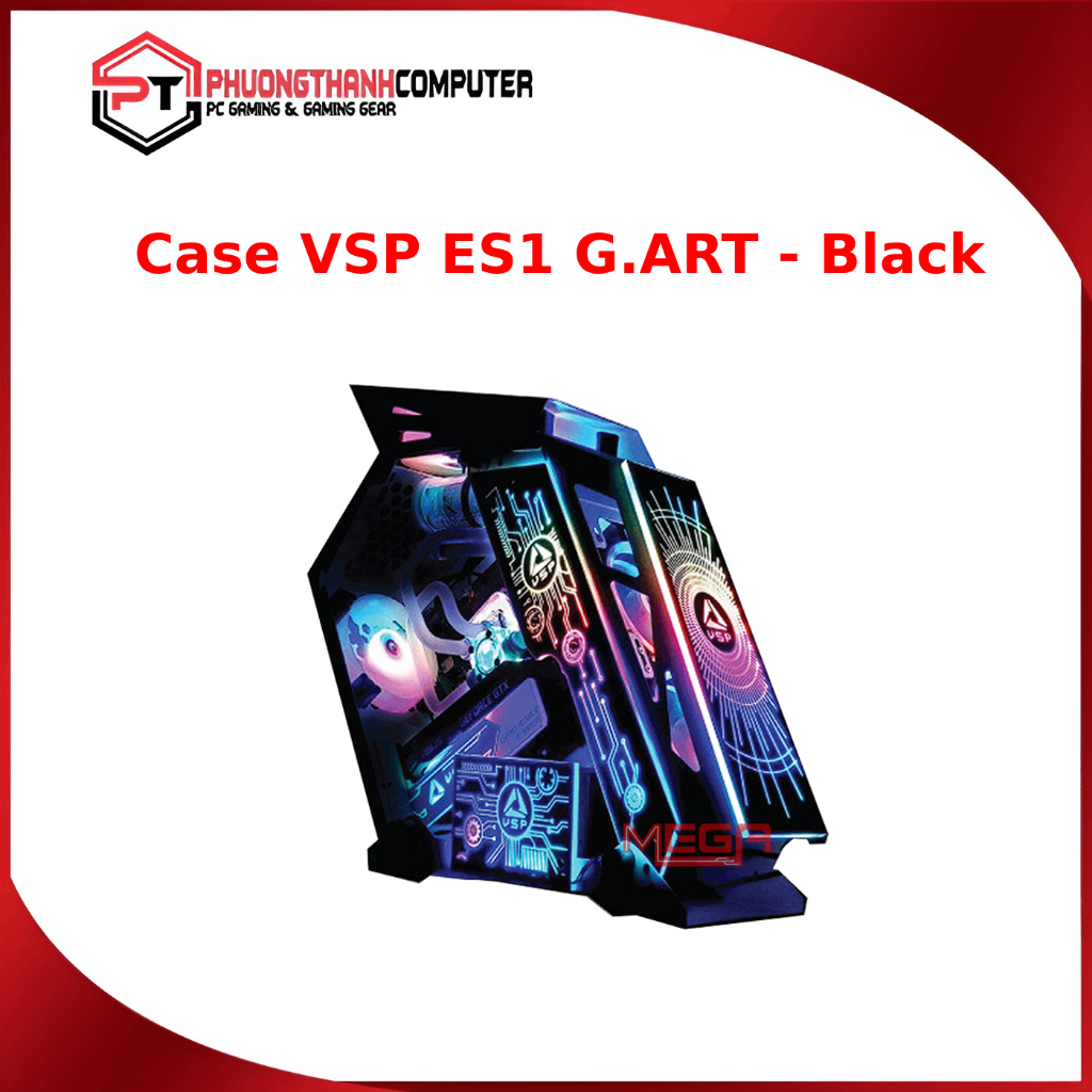 Vỏ Case Máy Tính VSP ESPORT ROG ES1 Kính Cường Lực Black White Mặt Kính Cường Lực - Phương Thành ...