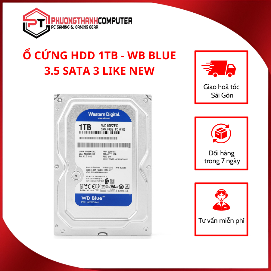 Ổ cứng HDD 1TB - WB Blue 3.5 SATA 3 Like New | Shopee Việt Nam