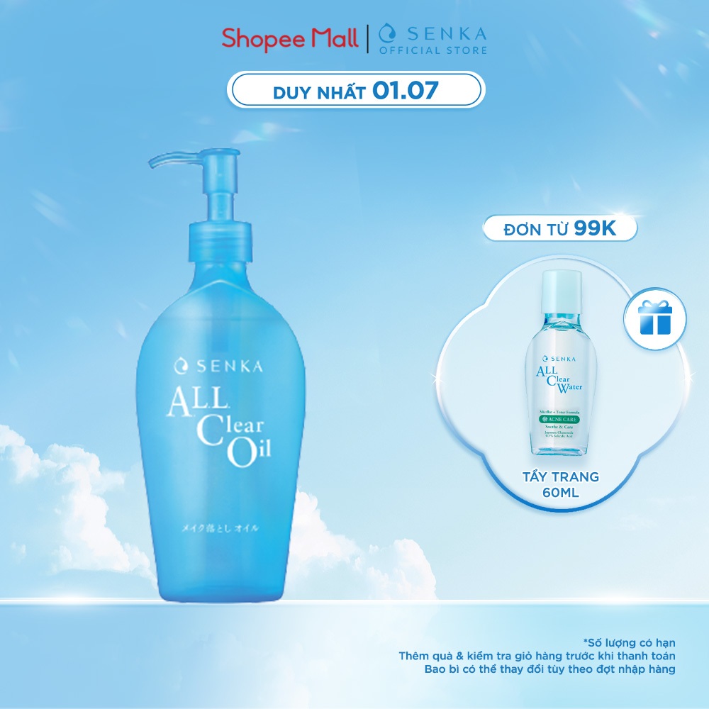 Dầu tẩy trang Sạch Sâu Ẩm Mịn Senka All Clear Oil 230ml (Mới) | Shopee ...