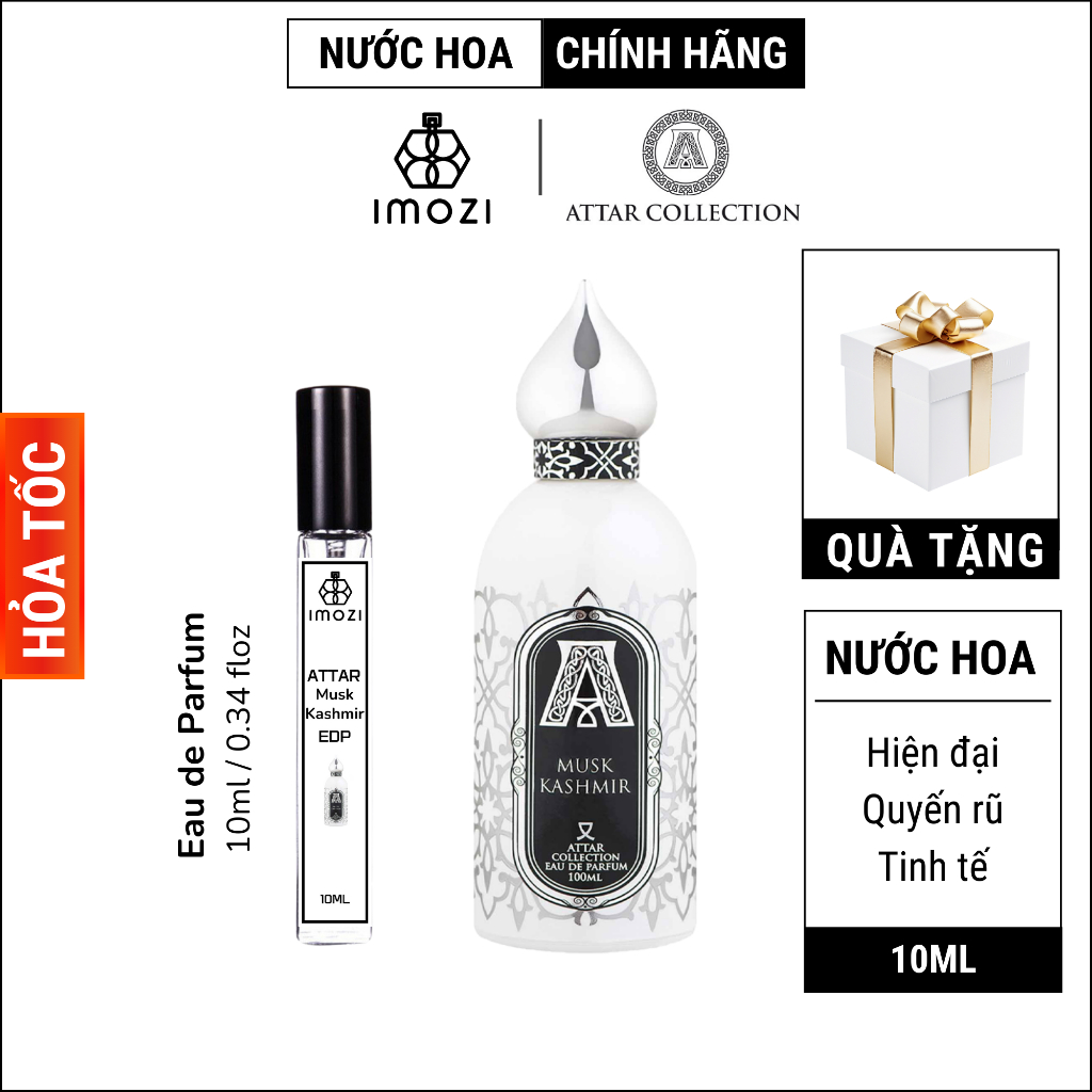 Nước Hoa Unisex Chính Hãng Musk Kashmir IMOZI Lôi Cuốn Hấp Dẫn Nhẹ ...