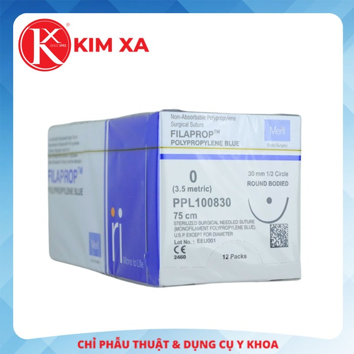 CHỈ KHÔNG TAN TỔNG HỢP ĐƠN SỢI MERIL FILAPROP (POLYPROPYLENE) SỐ 0 ...