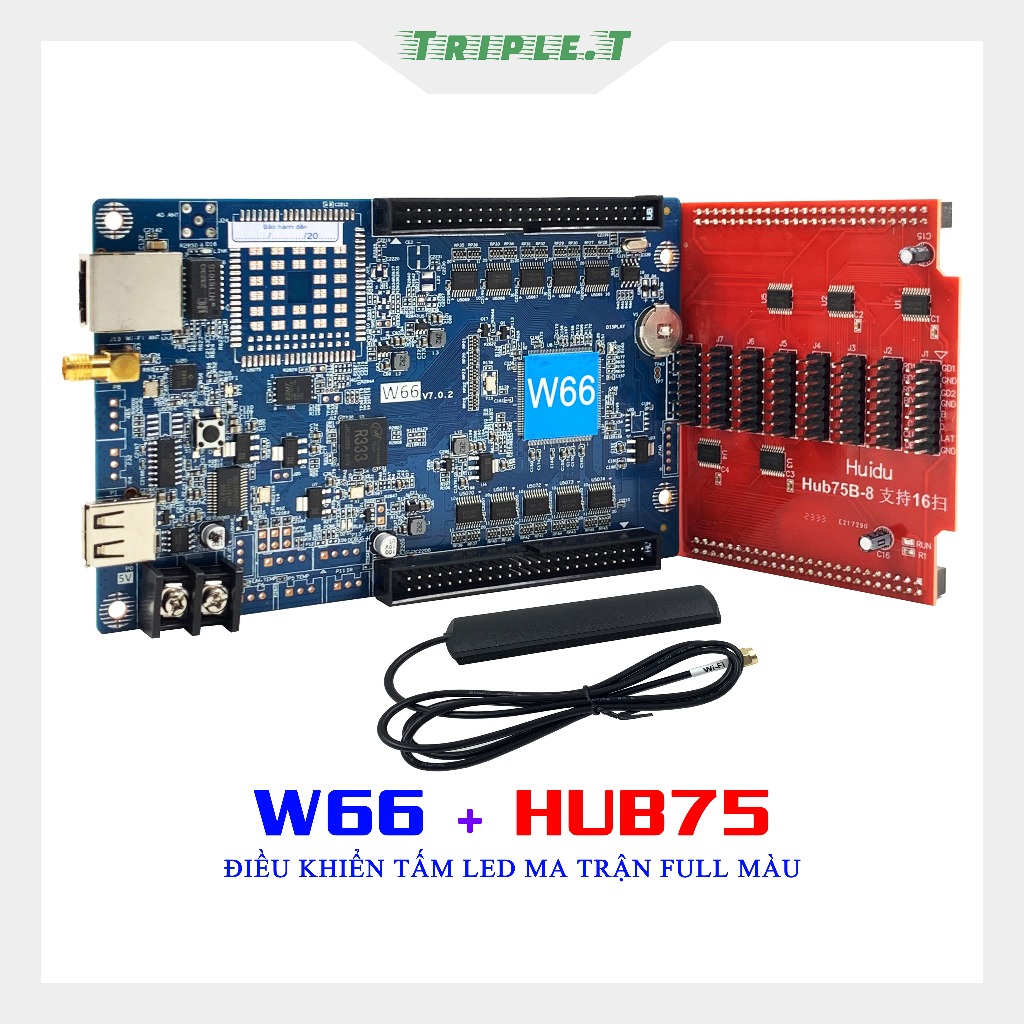 W66 + Hub75 Combo mạch HD điều khiển led ma trận module full color 8 cổng | Shopee Việt Nam