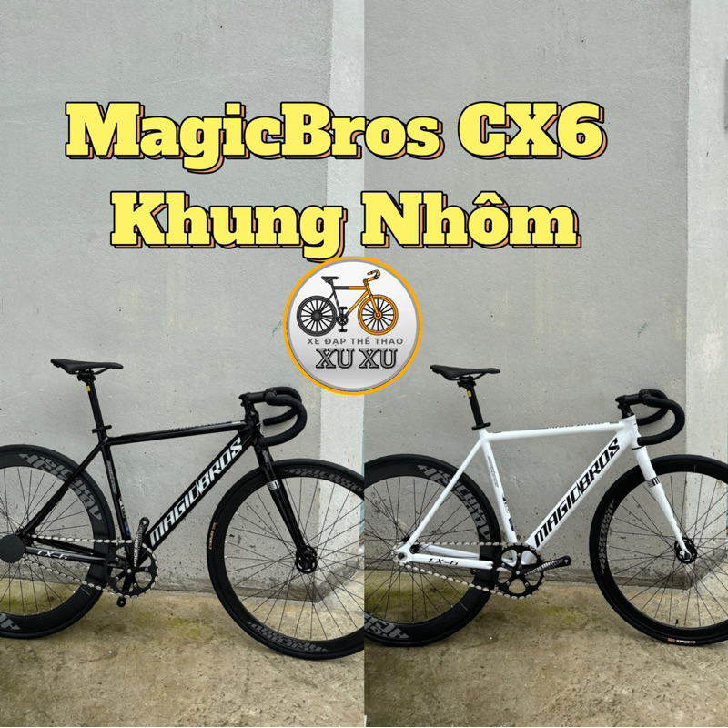 Xe đạp thể thao Fixed gear MagicBros CX6 Khung Nhôm (kèm dây strap, đồ ...
