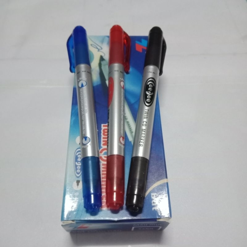 (Hộp 10 chiếc) Bút lông dầu dạ kim Thiên Long Pm04 hai đầu nét nhỏ 0 ...